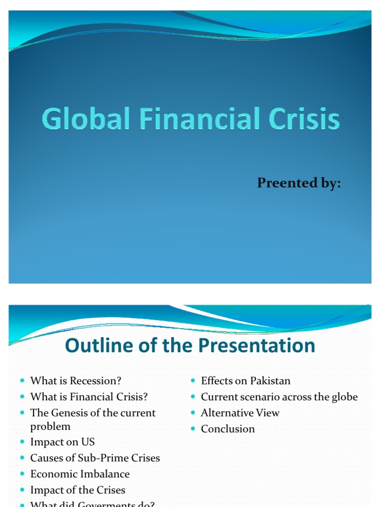 Global Financial Crisis Pdf Financial Crisis Of 2007 2008