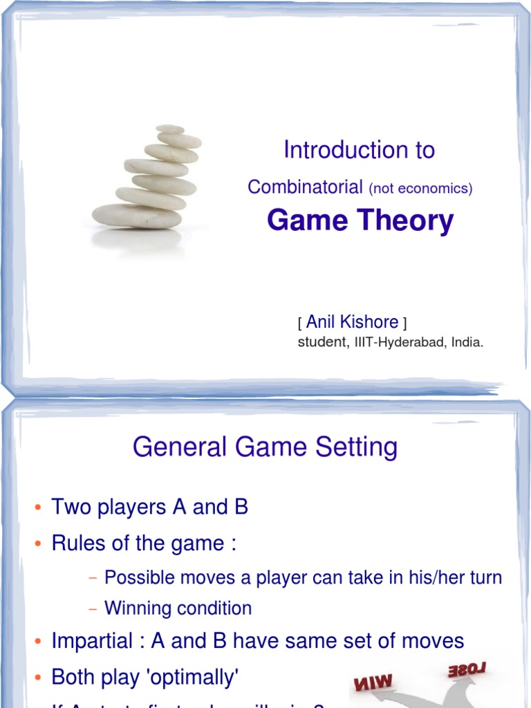 Game Theory Intro Ak | PDF | Discrete Mathematics | Areas Of Computer ...