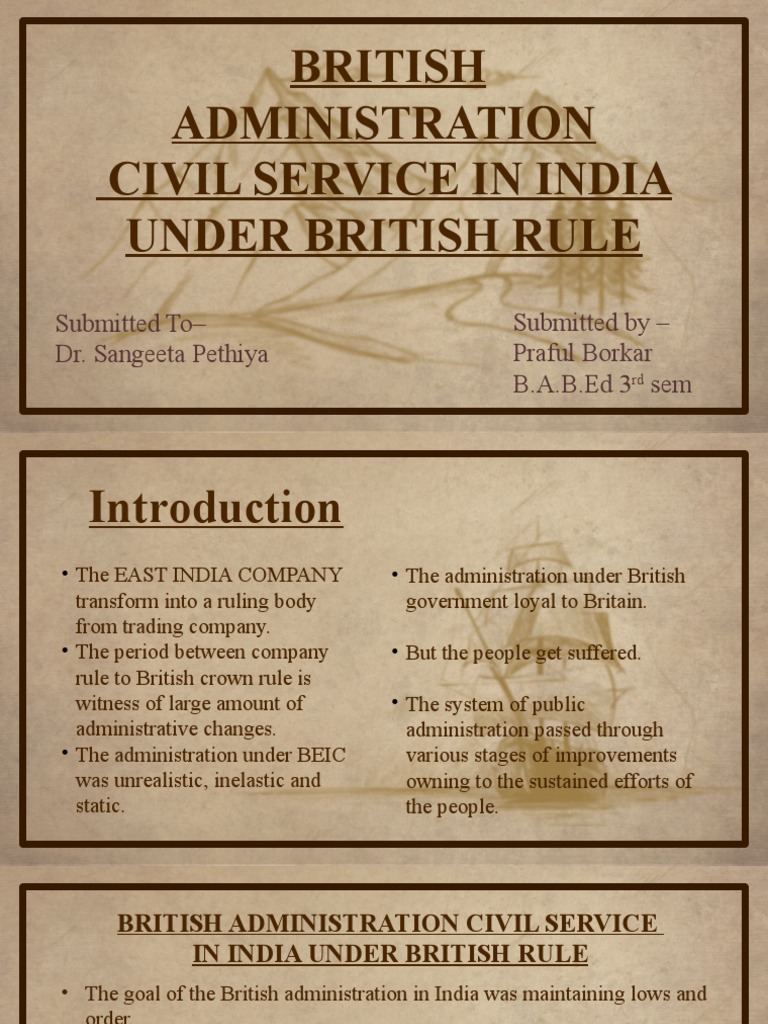 British Administration by Praful Borkar | PDF | Civil Service | Test ...