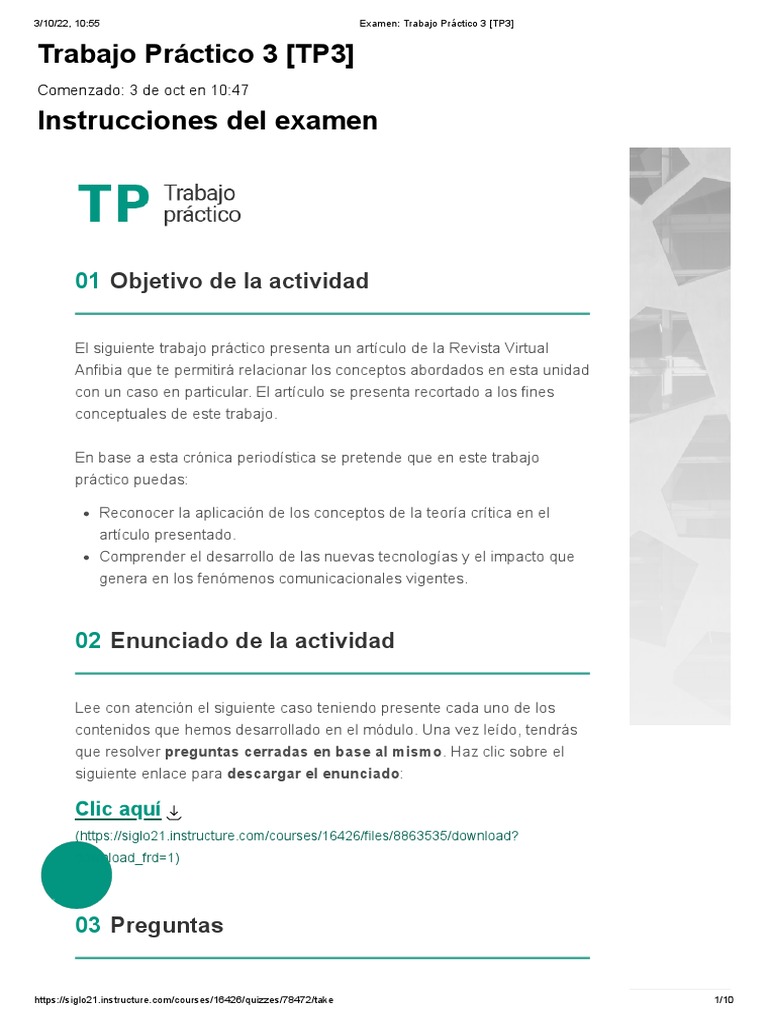 Examen_ Trabajo Práctico 3 [TP3] 70% | PDF | Capitalismo | Prueba (evaluación)
