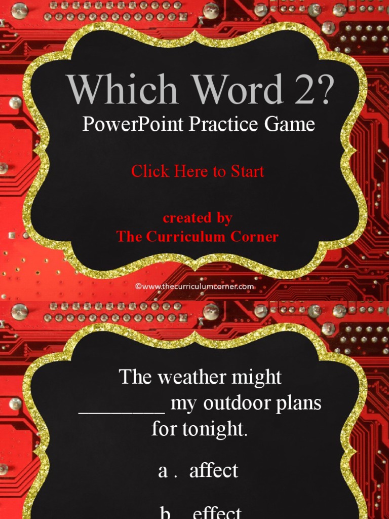 Commonly Confused Words Game | PDF