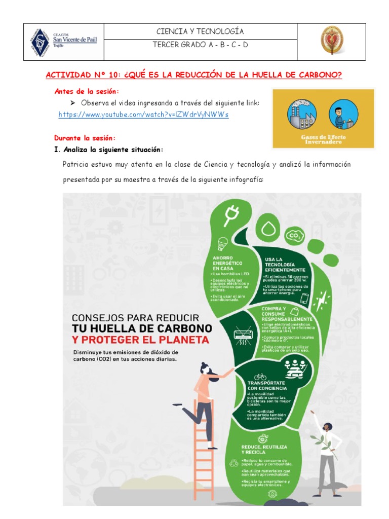 Reducción de Huella de Carbono Escolar | PDF | Residuos | Huella de carbono