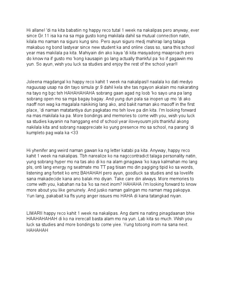 Reco Letters | PDF