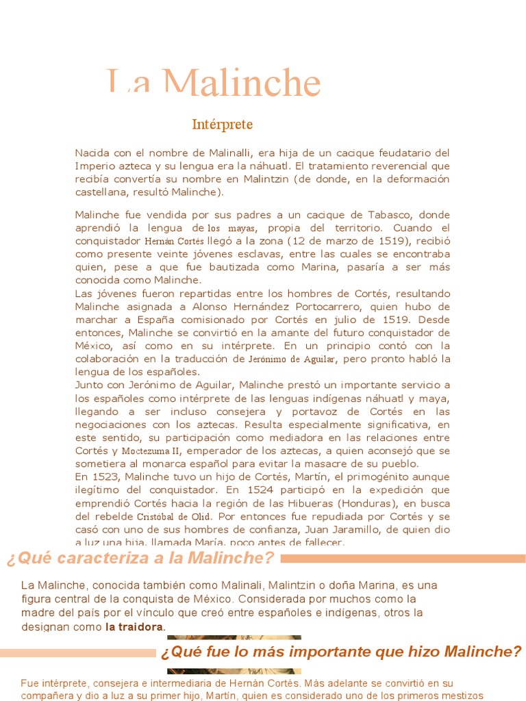 La Malinche | PDF | Hernán Cortés | America latina