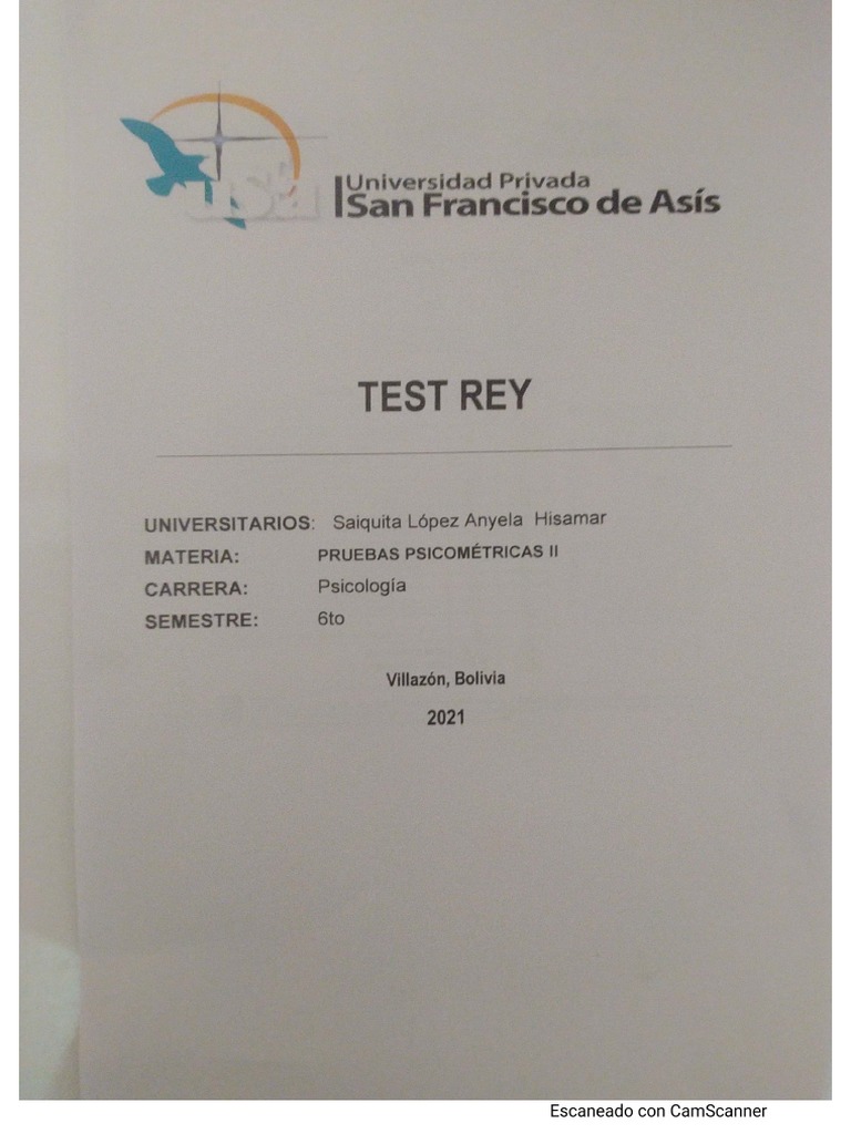 Test Rey | PDF