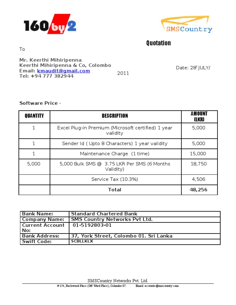 Keerthi-Bulk SMS Quote | PDF