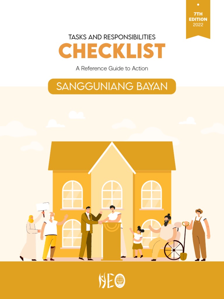 CHECKLIST - TASKS AND RESPONSIBILITIES - SANGGUNIANG BAYAN - 2022 ...