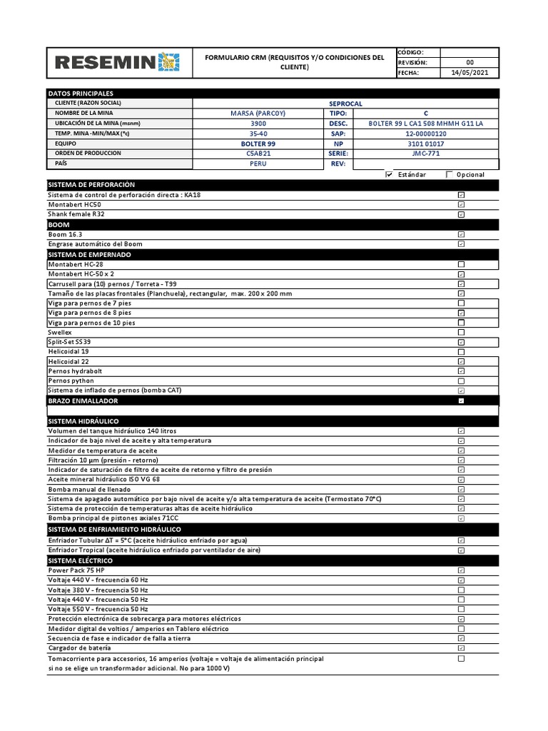 Bolter 99 Jmc-771 Seprocal Marsa | PDF | Bienes manufacturados ...