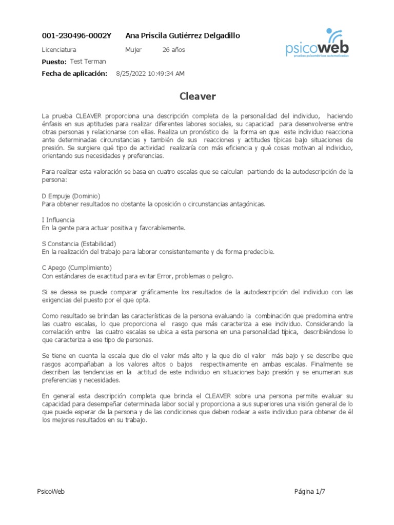 Cleaver | PDF | Motivación | Motivacional