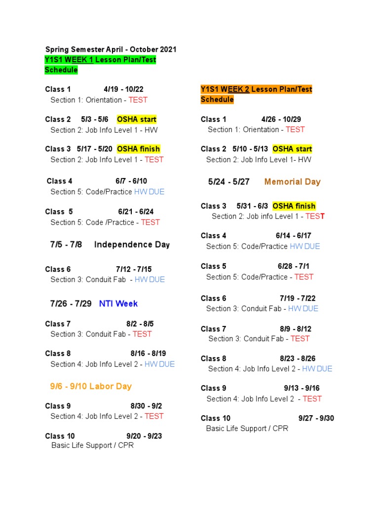 Jackson: Y1S1 Spring Semester April 2021 Lesson Plan | PDF | Science ...