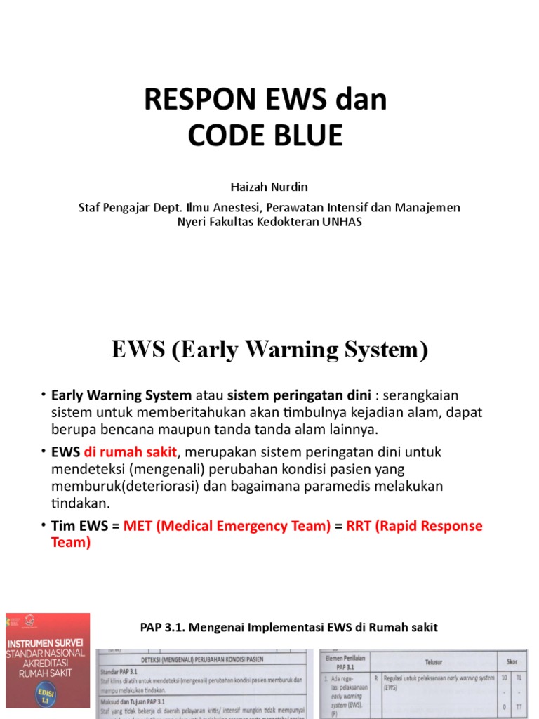 EWS Dan Code Blue | PDF