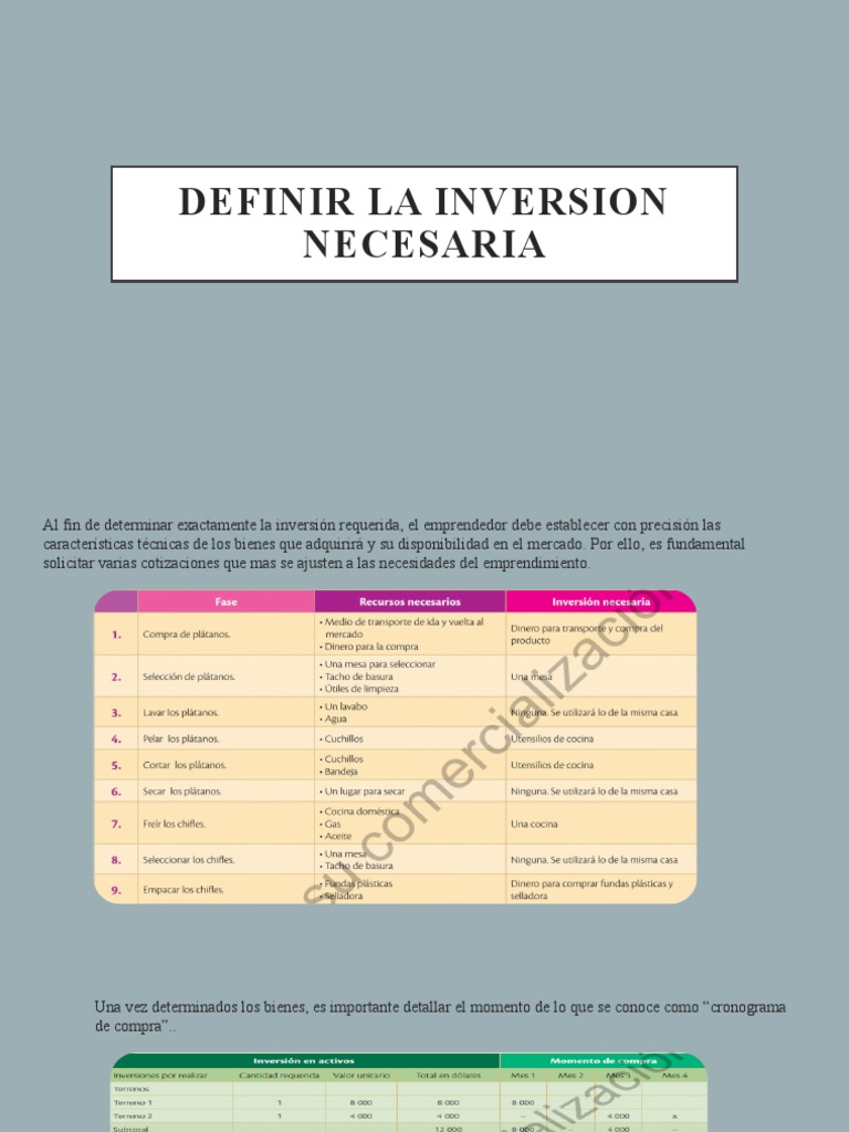 DEFINIR LA INVERSION NECESARIO | PDF