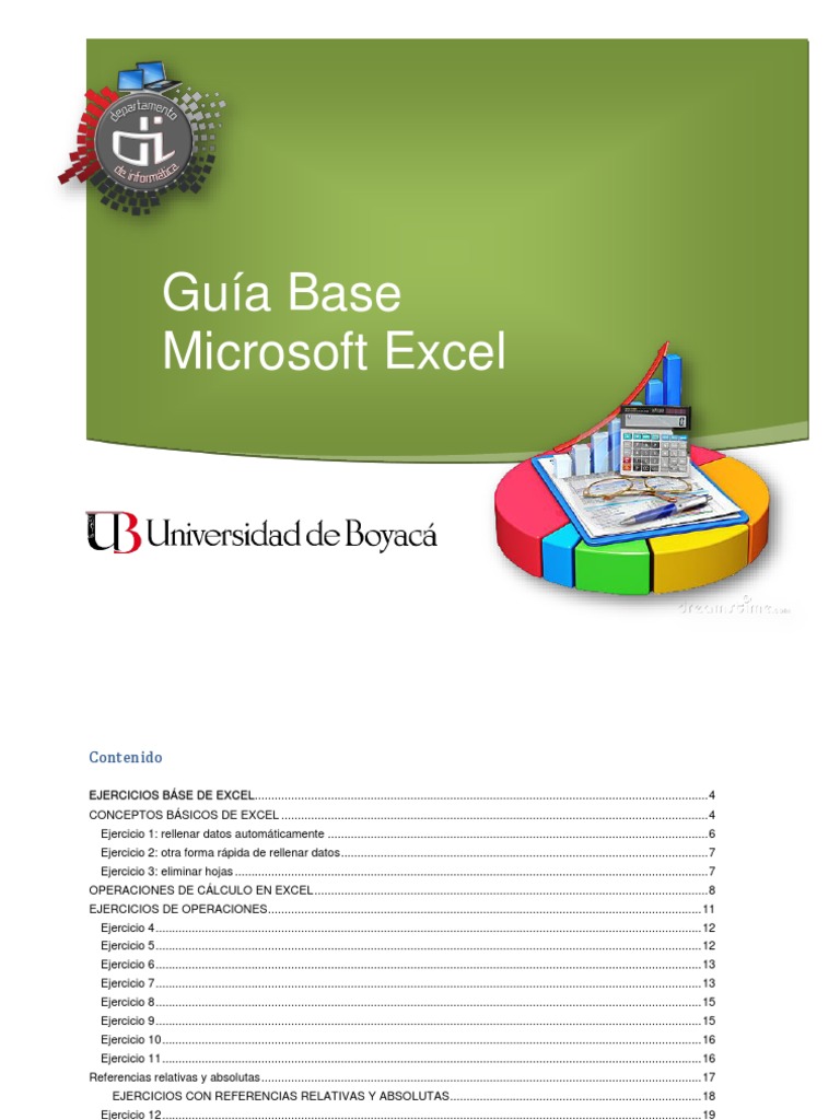 Guia Base MS Excel 2017 | PDF | Hoja de cálculo | Microsoft Excel