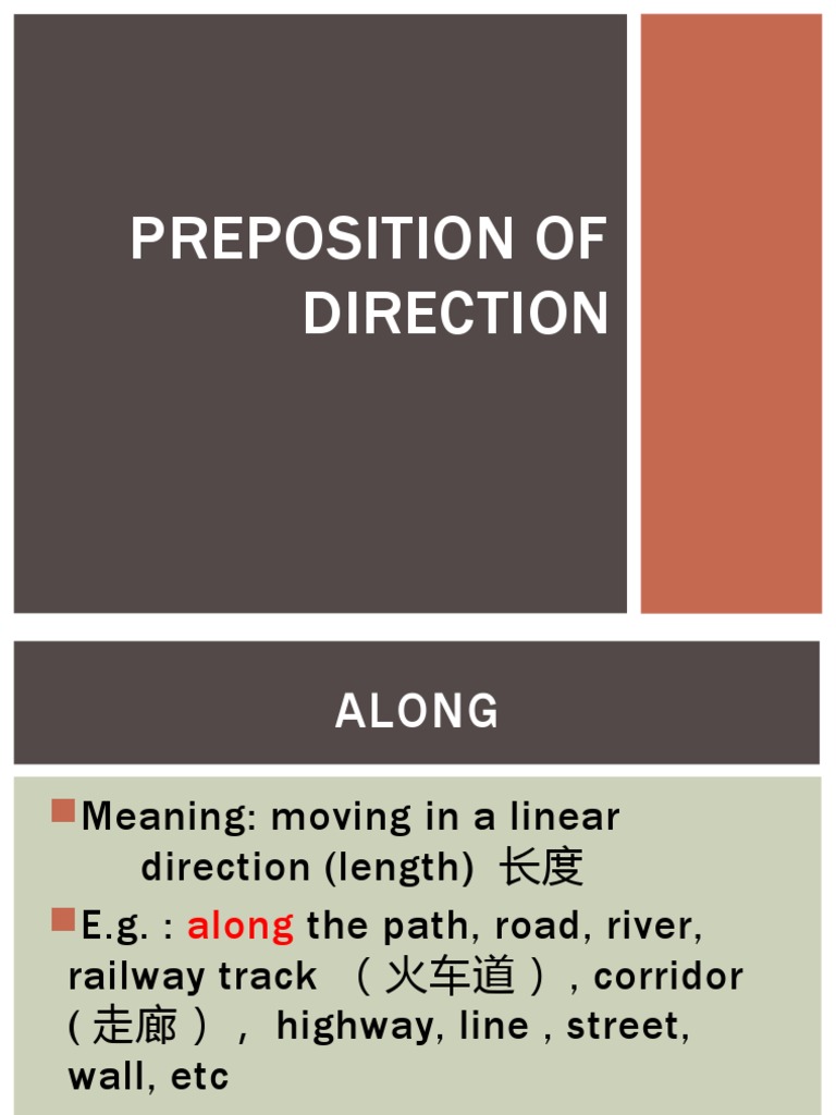 Preposition of Direction | PDF