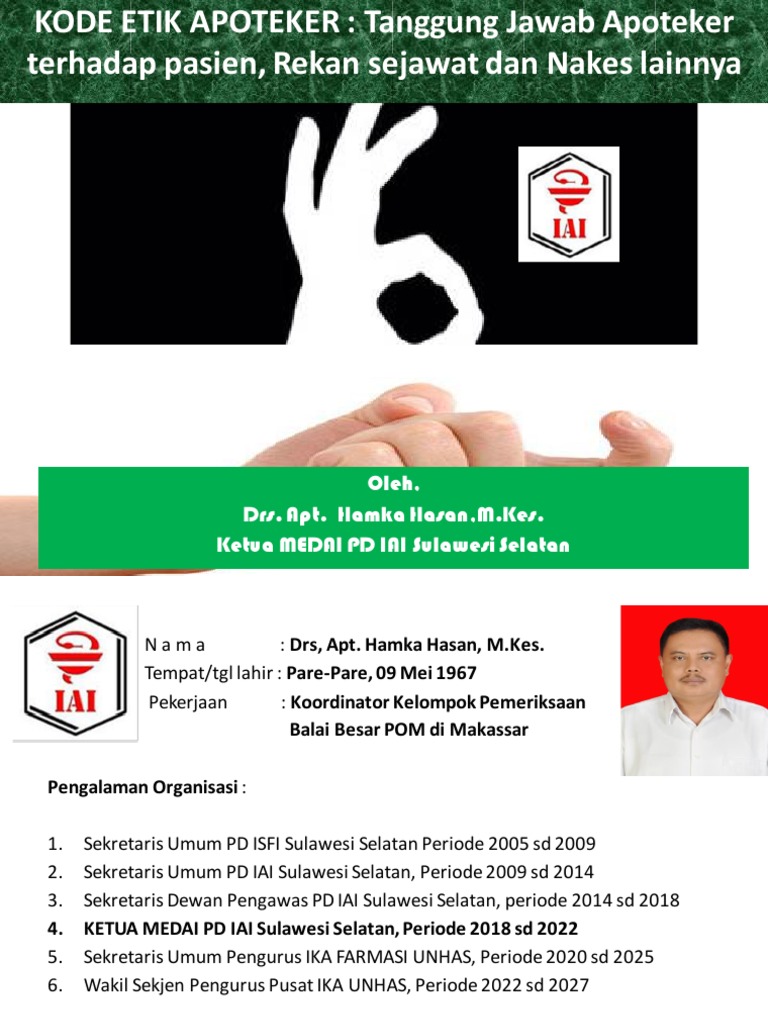 Kode Etik Apoteker | PDF