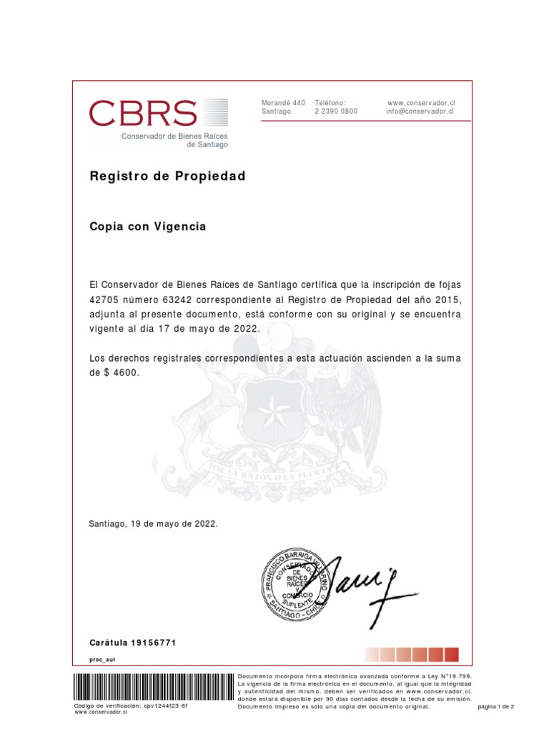 Copia Con Vigencia | PDF
