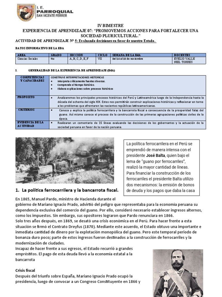 Experiencia de Aprendizaje 07 (Activ de Apren 05) | PDF