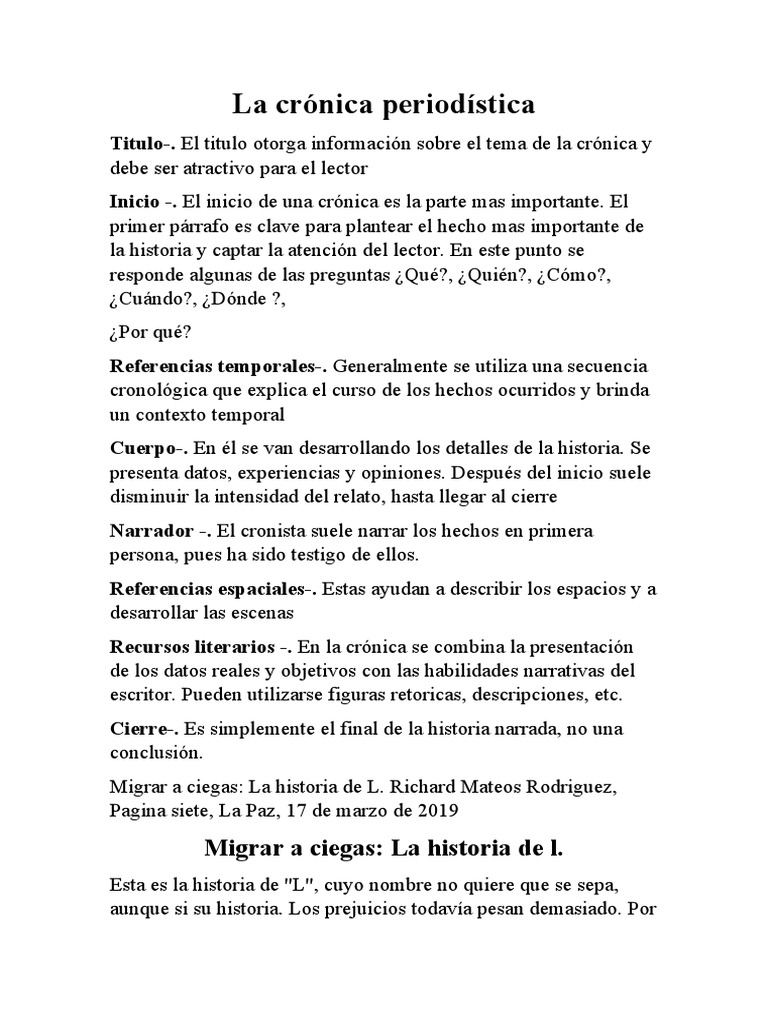 La Crónica Periodística | PDF