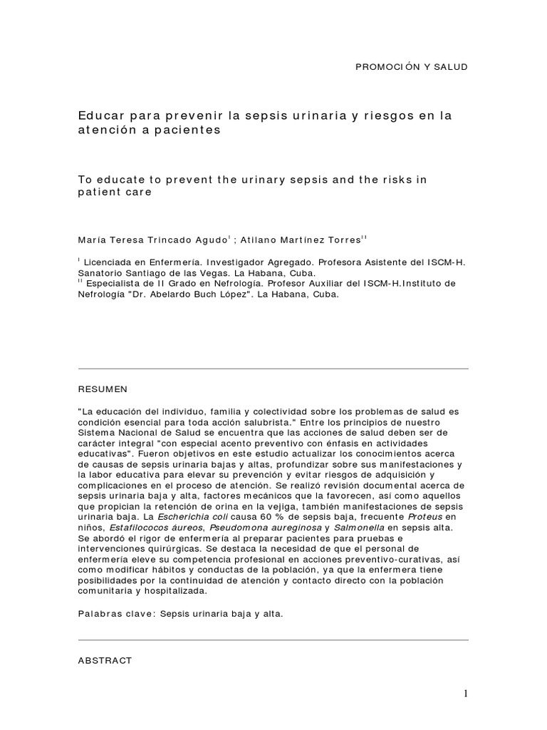 Sepsis Urinaria | PDF