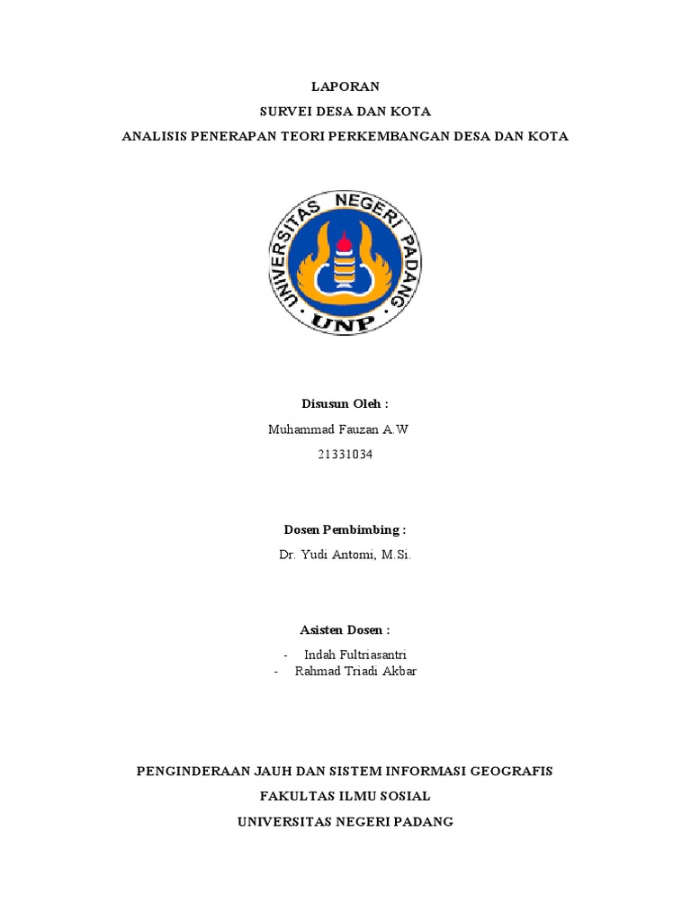 LAPORAN Survei Desa Kota M Fauzan | PDF | Seni