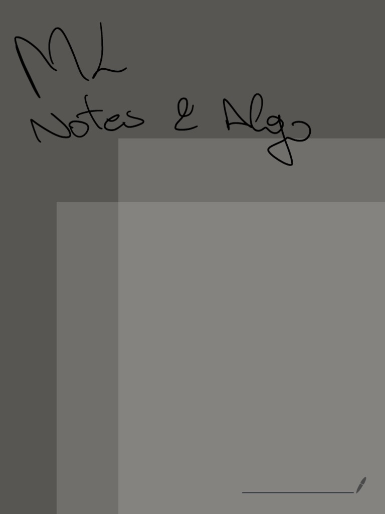 Machine Learning Notes | PDF | Matrix (Mathematics) | Applied Mathematics Machine Learning Notes | PDF | Matrix (Mathematics) | Applied Mathematics