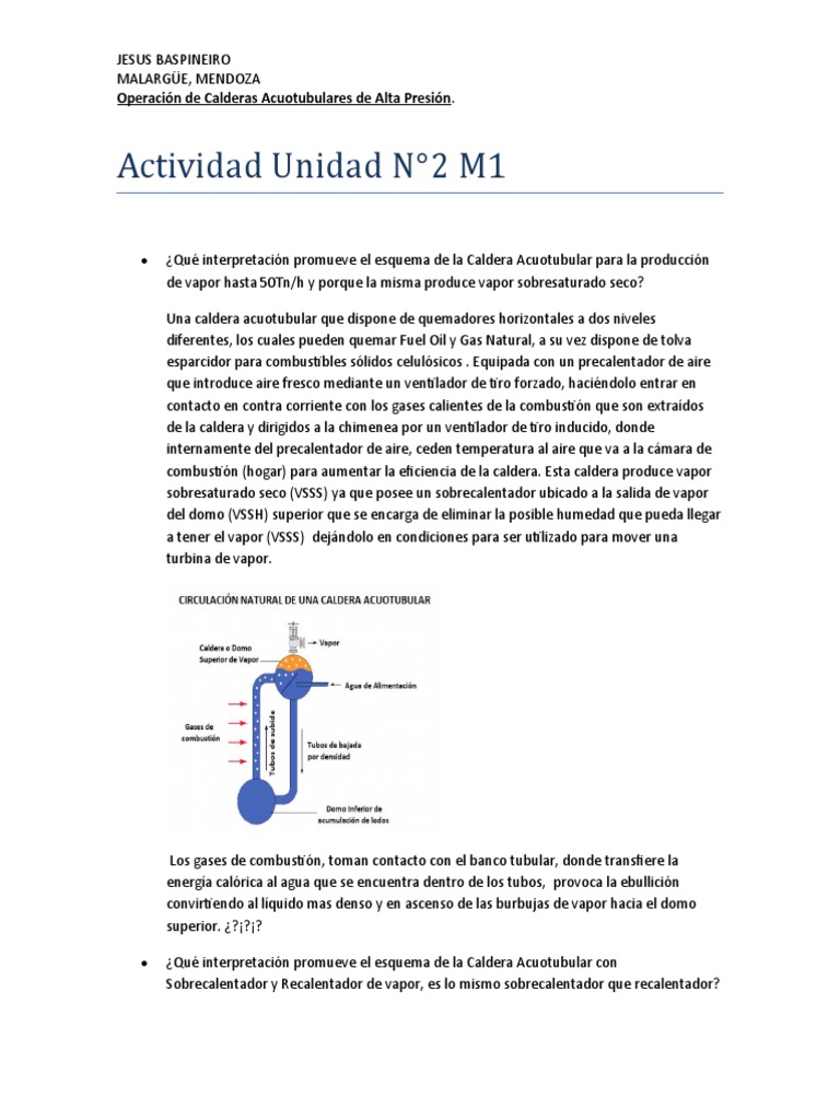 Curso UTN - COCA - Baspineiro Jesus - Info Monografia M1-U2 | PDF | Vapor | Convección