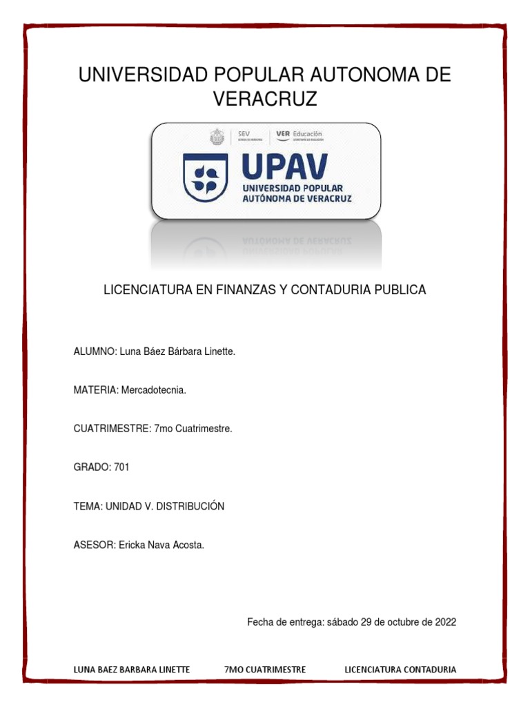 Unidad v. Distribucion - Luna Baez Barbara Linette | PDF ...