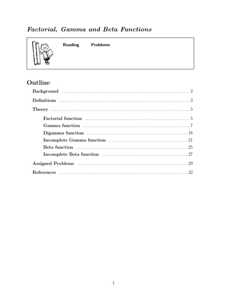 Gamma and Beta Functions Overview | PDF | Functions And Mappings ...