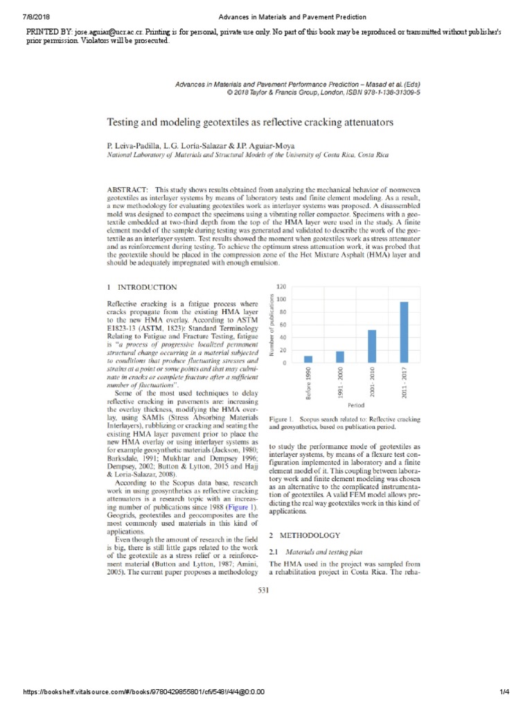 Testing and Modeling Geotextiles As Reflective Cracking.. | PDF | Wellness