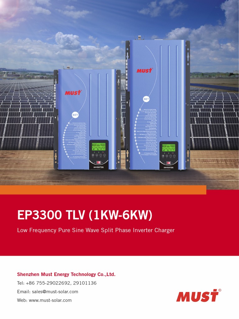 Ficha INVERSORES HIBRIDOS EP3300 TLV (1KW-6KW) 2FASES | PDF | Power Inverter | Mains Electricity