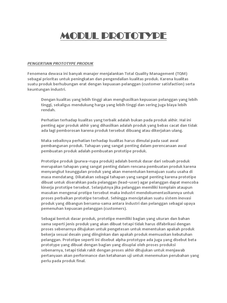 Prototype | PDF | Bisnis