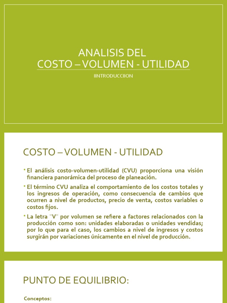 9 Costo-Volumen-Utilidad | PDF