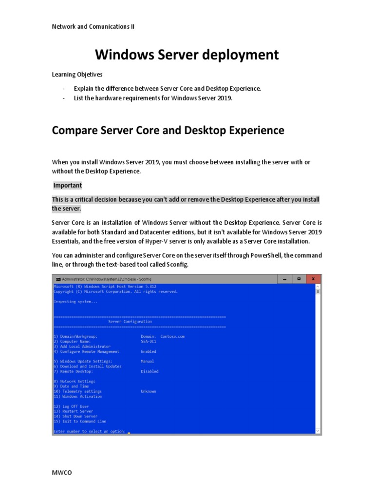 Windows Server Deployment | PDF | Active Directory | Server (Computing)