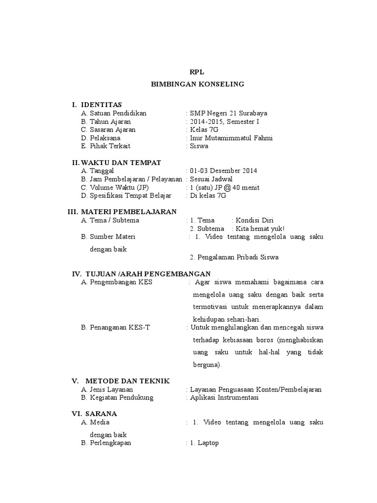 RPL BK Klasikal Pembelajaran PDF Free | PDF