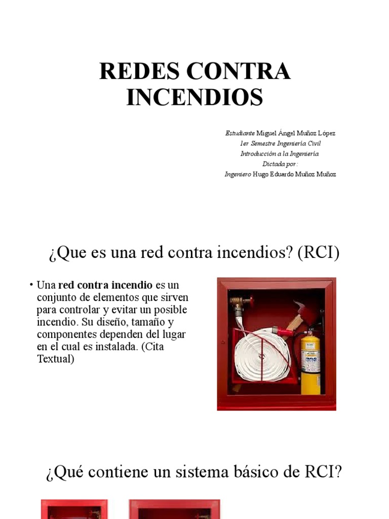Redes Contra Incendios: Componentes y Función | PDF | Bomba | Agua