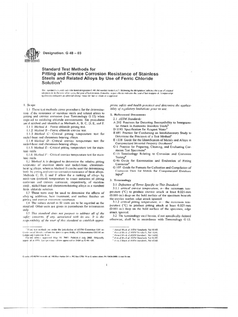 Astm G 48 | PDF