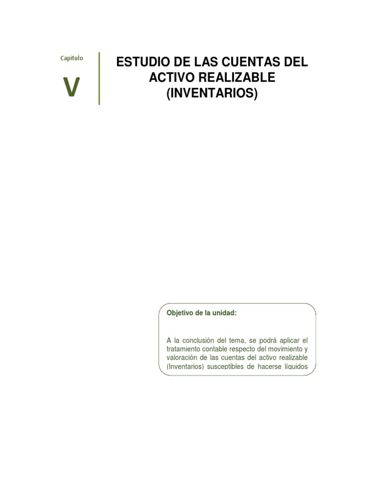 Activo Realizable | PDF | Inventario | Costo