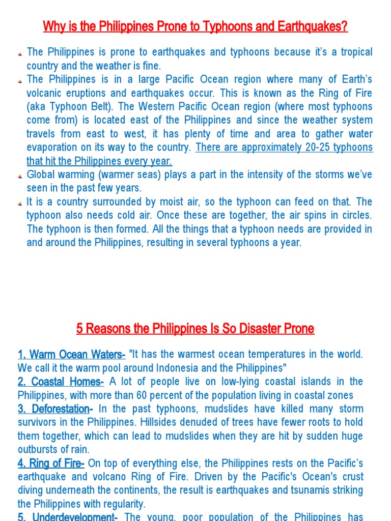 Why Is The Philippines Prone To Typhoons | PDF