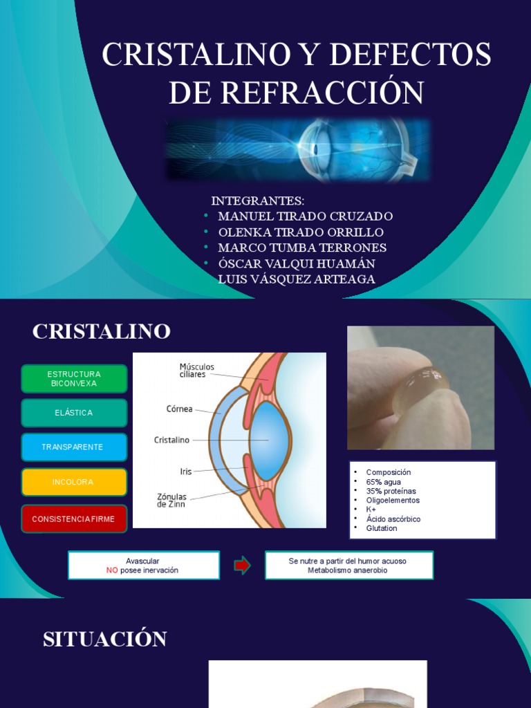 Cristalino y Defectos de Refracción - Seminario | PDF | Ojo humano ...