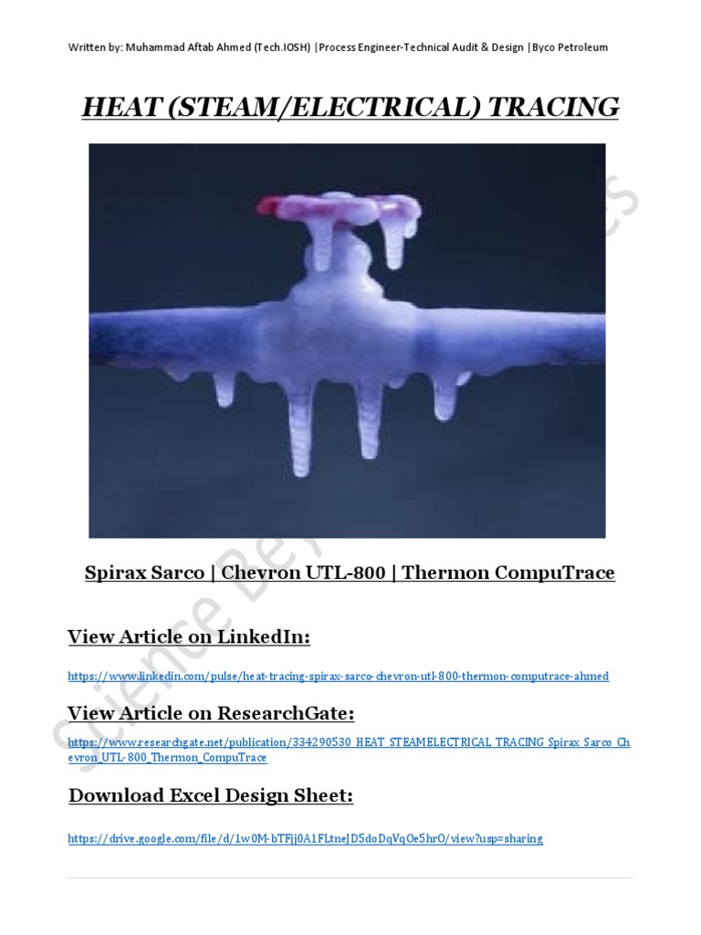 Heat Tracing Design Manual | PDF