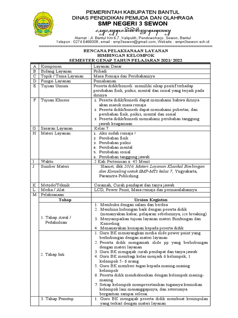 RPL Genap (Masa Remaja Dan Perubahannya) | PDF