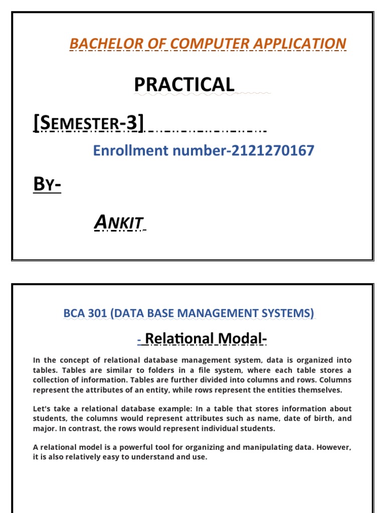 Practical An | PDF | Relational Database | Sql