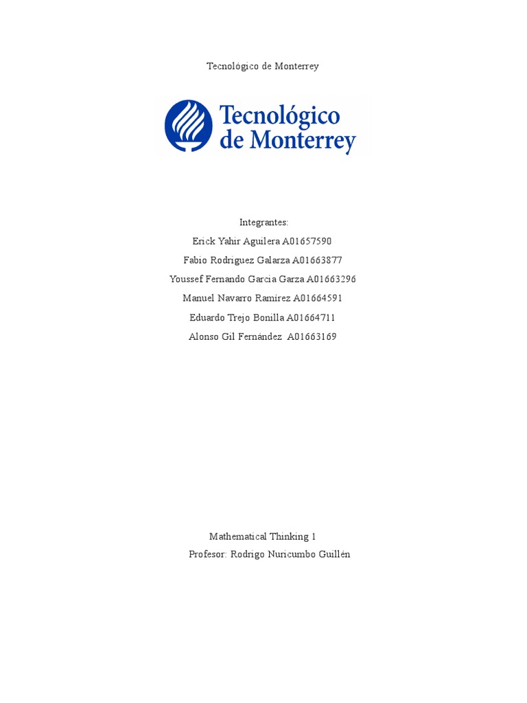 Problem Situation - Mathematical Thinking | PDF | Function (Mathematics ...