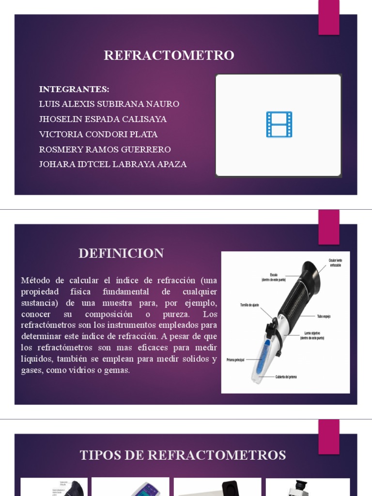 REFRACTOMETRO | PDF | Química | Sustancias químicas