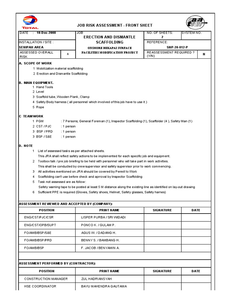 Erction and Dismantle Scaffolding | PDF | Scaffolding | Personal Protective Equipment