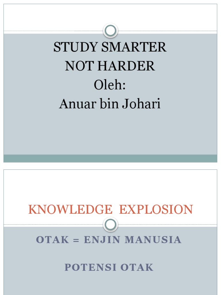 Study Smarter Not Harder | PDF