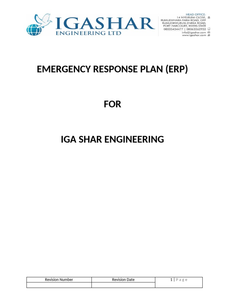 Emergency Response Plan 2020 | PDF | Emergency Evacuation | Emergency ...