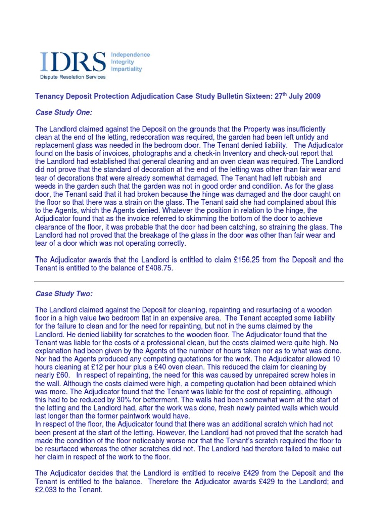 Landlord Tenant Dispute Case Studies | Leasehold Estate | Landlord