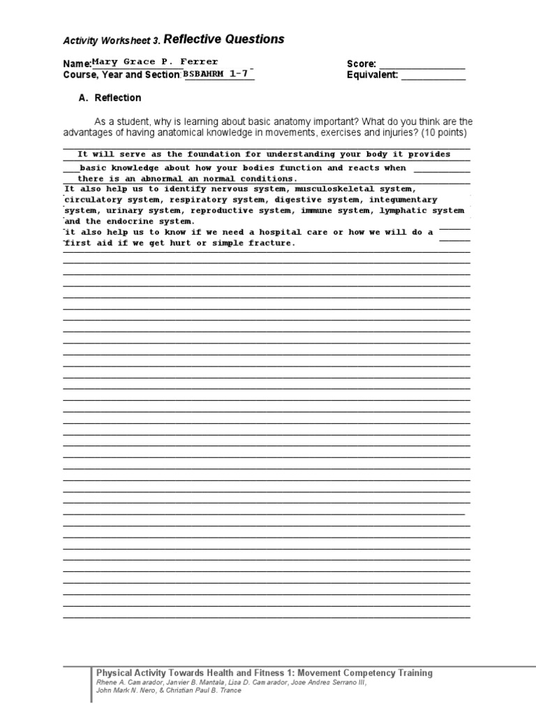 Patfit Activity 2 | PDF | Anatomical Terms Of Location | Arm