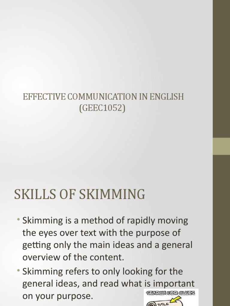 Reading Comprehension - Skim and Scan | PDF | Speed Reading | Linguistics Reading Comprehension - Skim and Scan | PDF | Speed Reading | Linguistics
